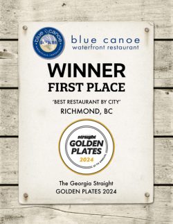 Golden Plates Award 2024 - Blue Canoe Waterfront Restaurant